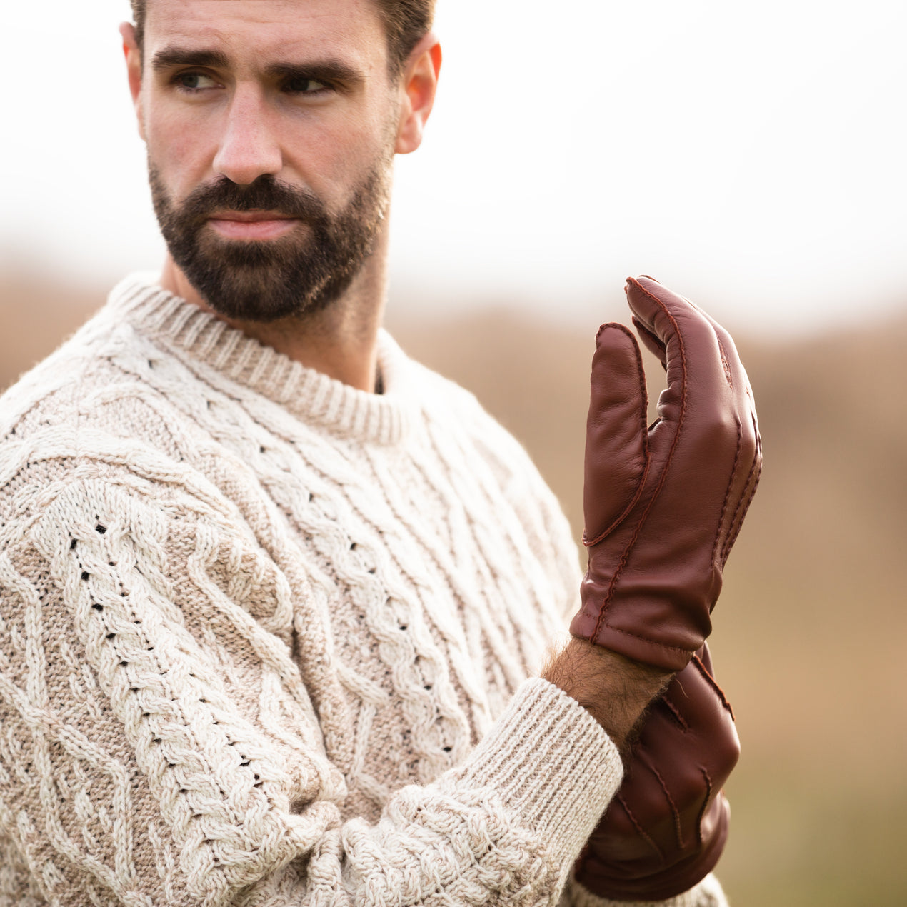 Mens Leather Handcrafted Premium Gloves | Southcombe Gloves